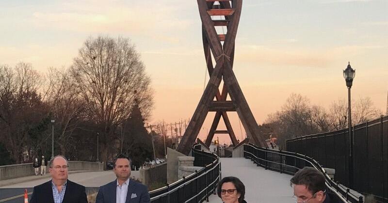 Pedestrian bridge opens over N.C. 127