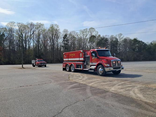 Fire burning near Conover NC off Fairgrove Church Road