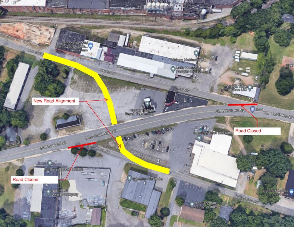 Realignment on Old Lenoir Road will create new intersection