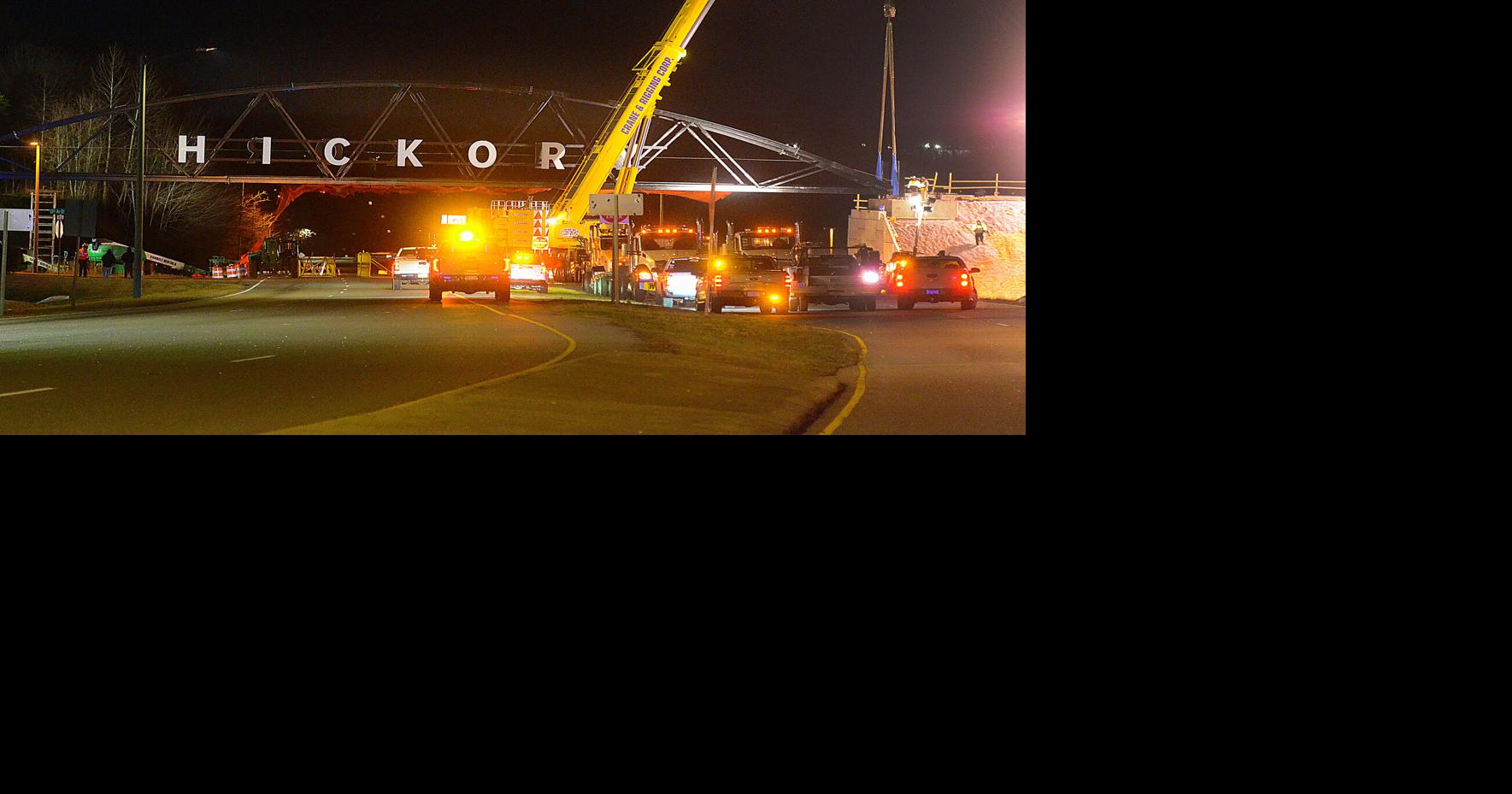 Pedestrian bridge install marks beginning of busy year for Hickory ...
