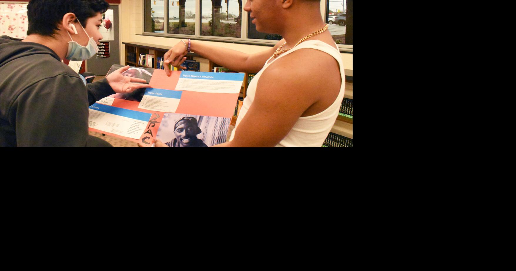 Black history wax museum at Hickory High School