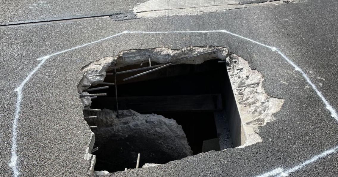Major pothole on I-40 bridge shuts down interstate in Iredell County