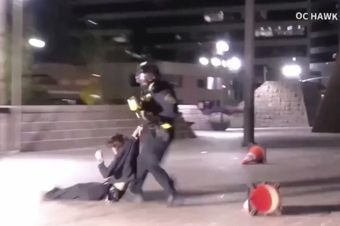 Demonstrator injured after federal agent fired projectile