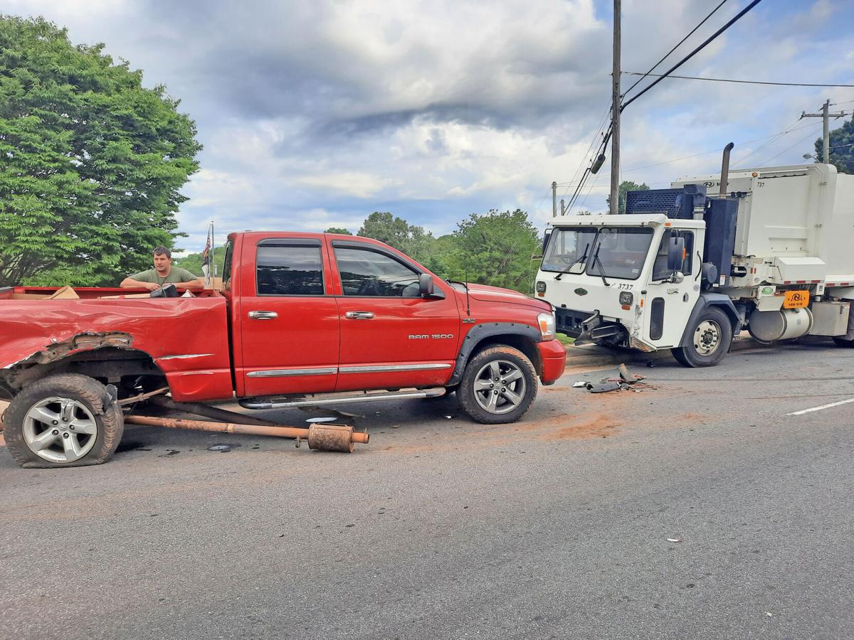 Hickory garbage truck involved in Tuesday morning collision