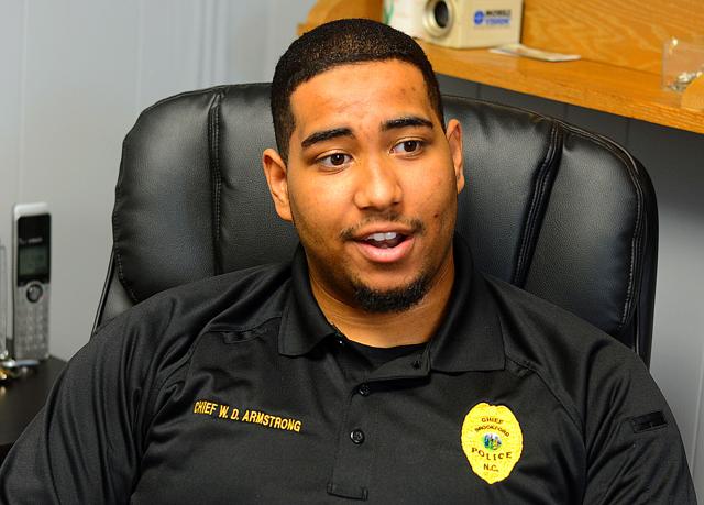He's 24 and the new police chief in Town of Brookford; Armstrong: We ...