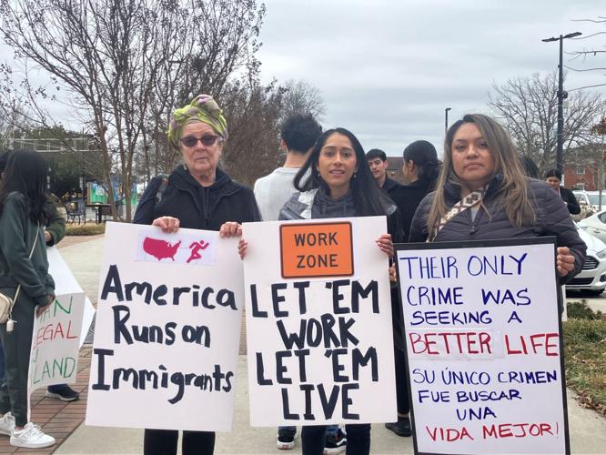 Immigrant rights march held in Hickory NC on Feb. 8