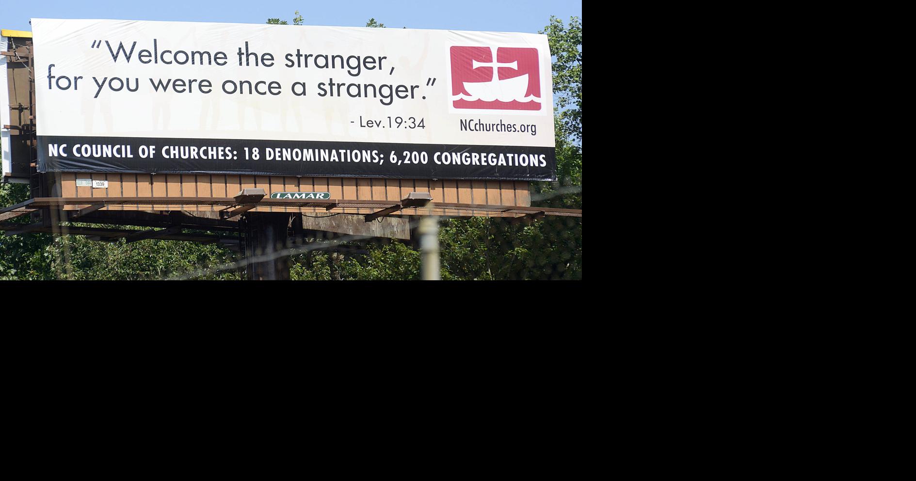 Hickory-area billboards showcase Muslim, refugee debates