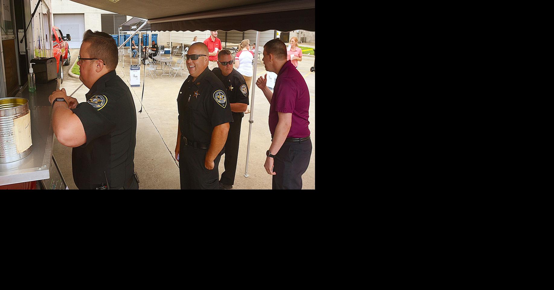 Local business owners host cookout for the Catawba County Sheriff's Office