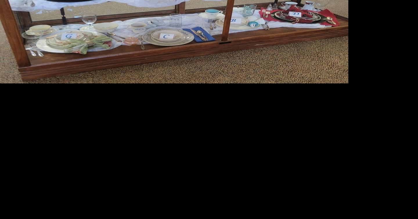 Table setting display at L.D. Fargo Library | Local | hngnews.com