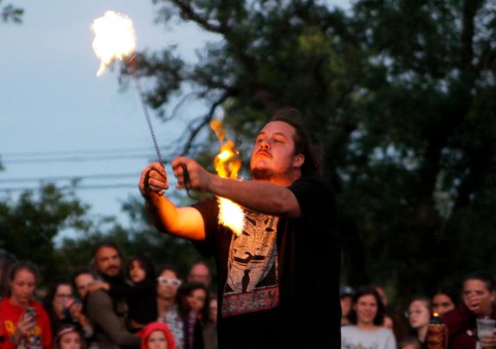 Smoke, fire and a 7-foot rooster: Midwest Fire Fest dodges rain, lights ...