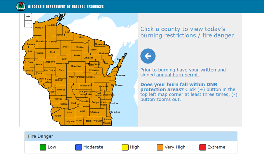 Fire danger elevated, Evers declares state of emergency | Editors Pick ...