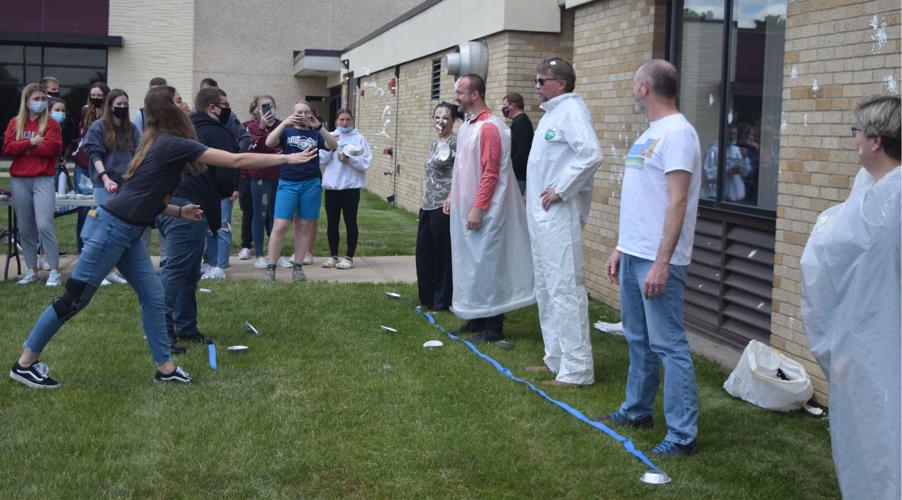 Deerfield High School teacher pie toss | Cambridge News / Deerfield ...