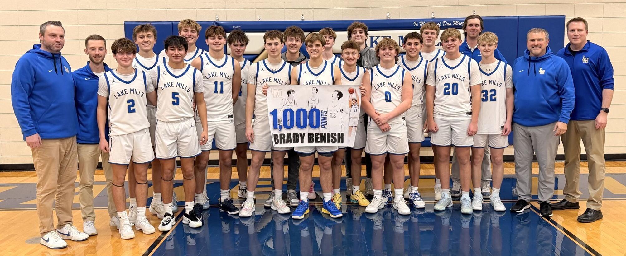Boys basketball: Benish reaches 1,000-point mark as Lake Mills downs ...