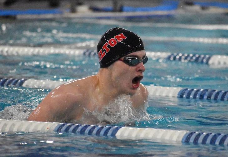 Boys swimming: Red Hawks' Conner Benson wins two events in dual meet ...