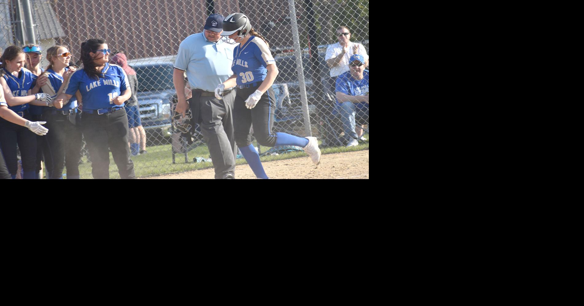 Softball: Belle Topel hits a pair of 3-run homers in Lake Mills 11-0 ...