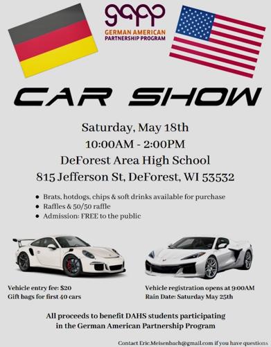 DeForest Area High School hosts car show to benefit German American ...