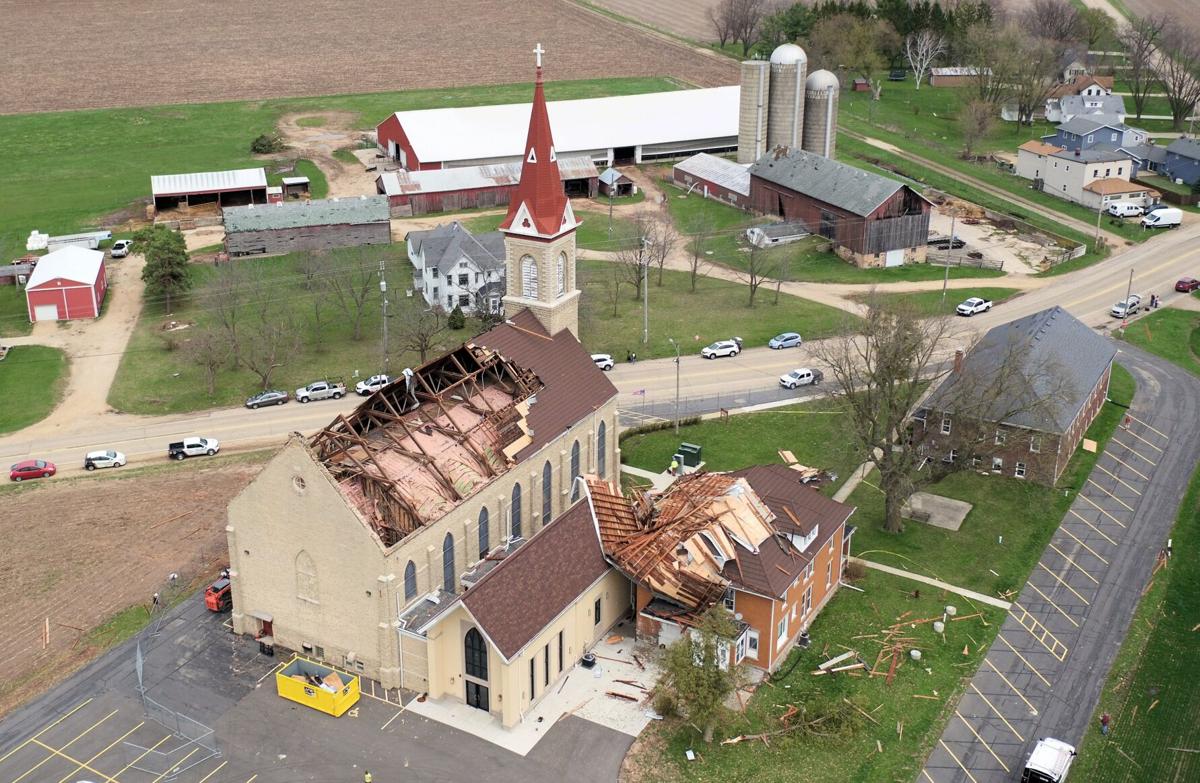 Early morning storms hit Southern Wisconsin, blow roof off church, snap ...