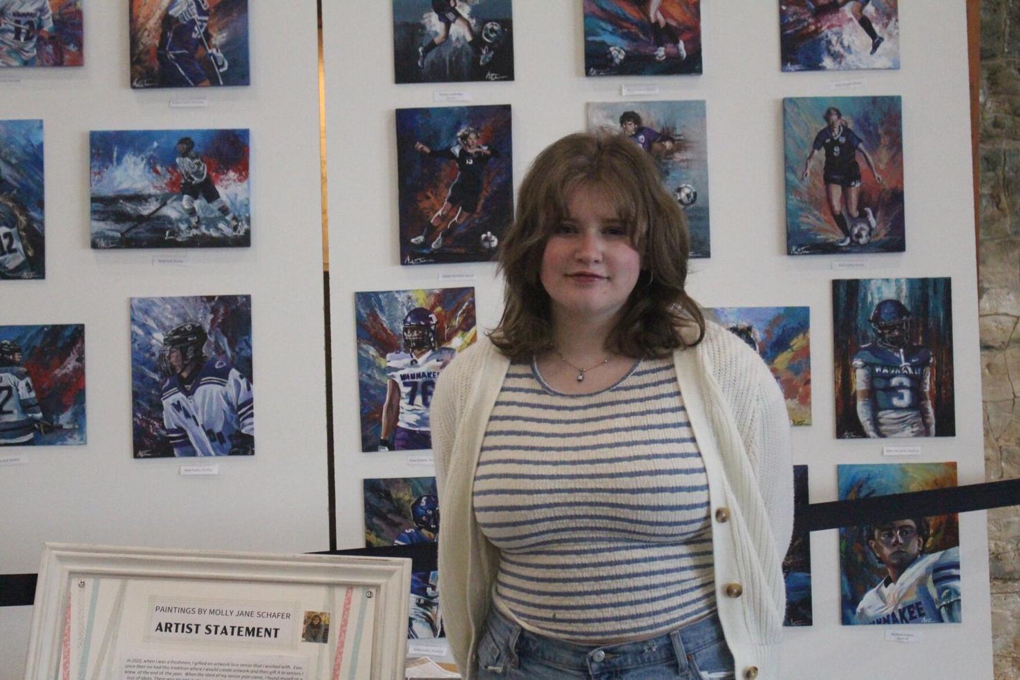Waunakee senior creates unique paintings of fellow classmates as ...
