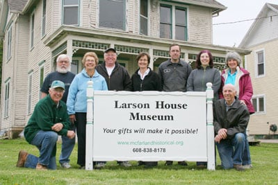 New sign for the Larson House | Briefs | hngnews.com