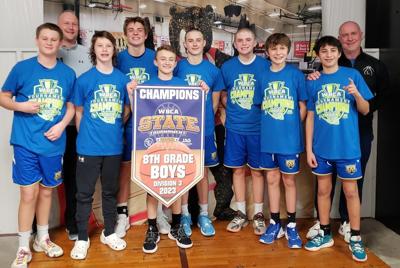 Lake Mills 8th grade boys basketball team wins Division 3 WBCA ...
