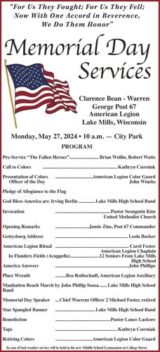Memorial Day Program | Community | hngnews.com