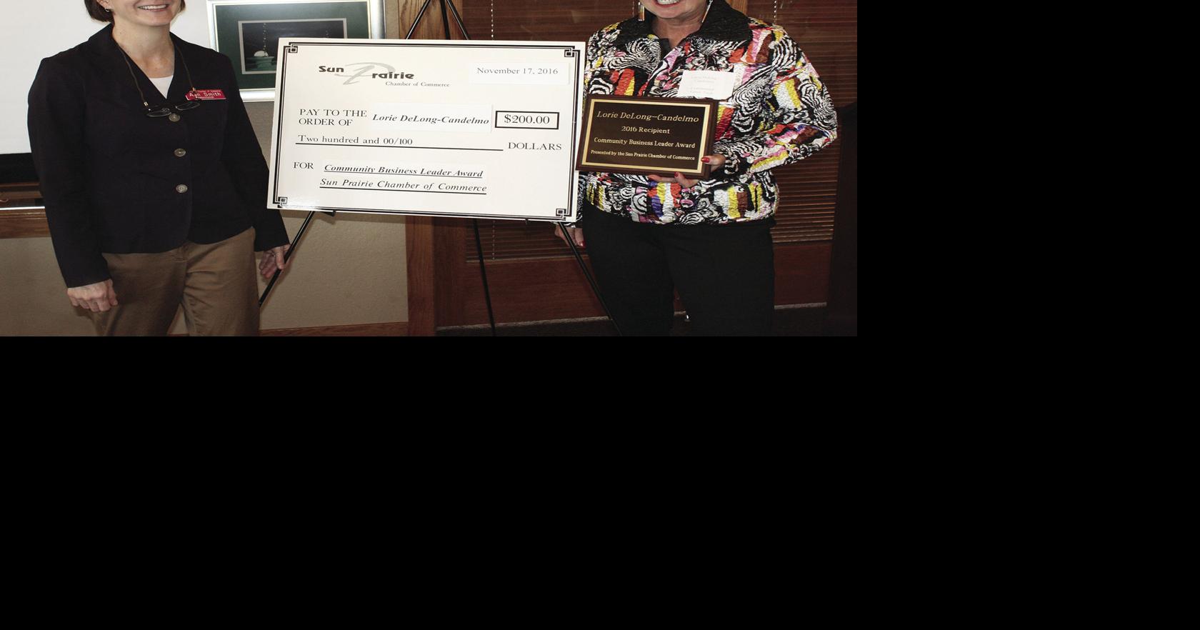 Lorie Candelmo named Community Business Leader at Sun Prairie chamber ...