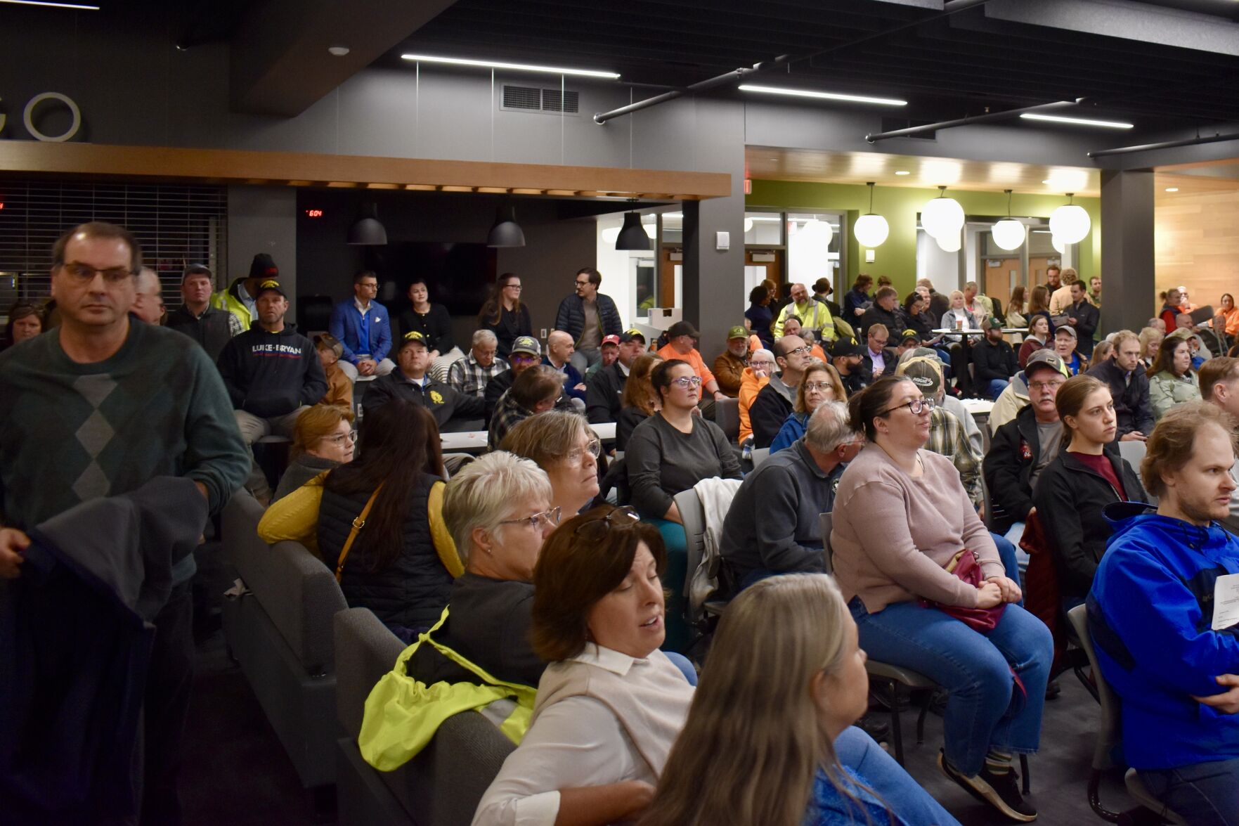 Crowds fill DeForest Area High School for data center presentation ...