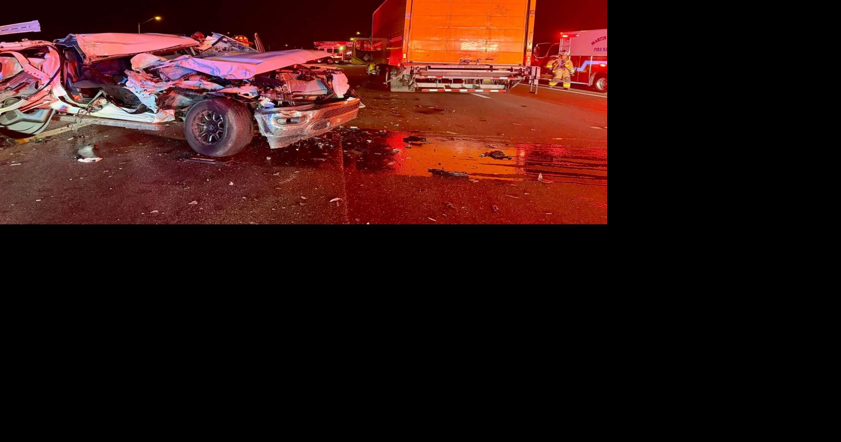 I-95 crash between SUV and semi truck sends one to hospital | Martin ...