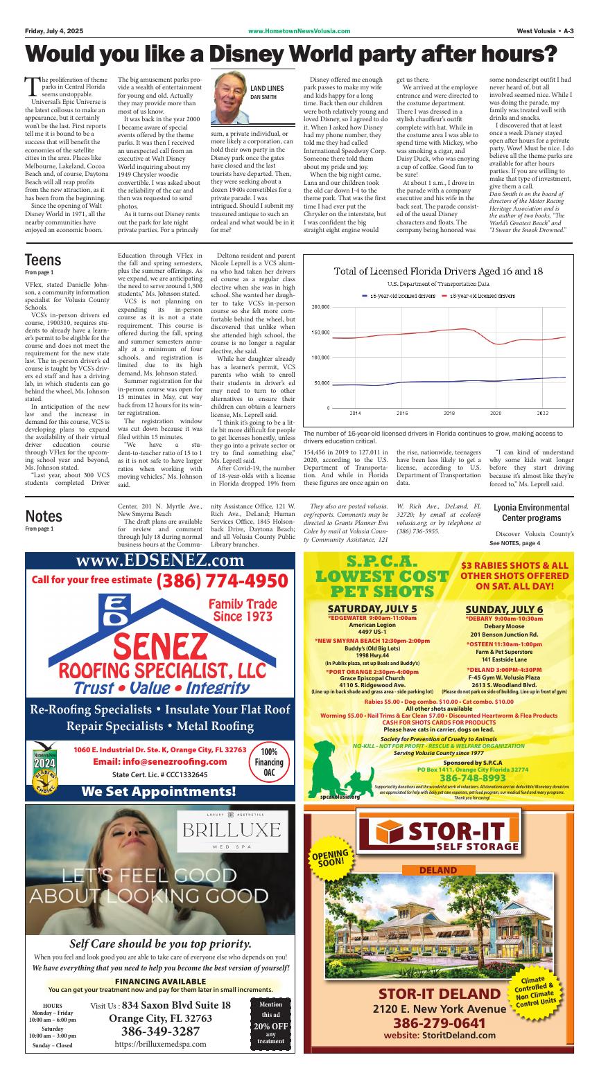 Page A_003 | e-Edition | hometownnewsvolusia.com