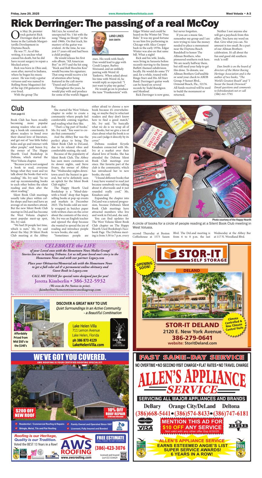 Page A_003 | e-Edition | hometownnewsvolusia.com