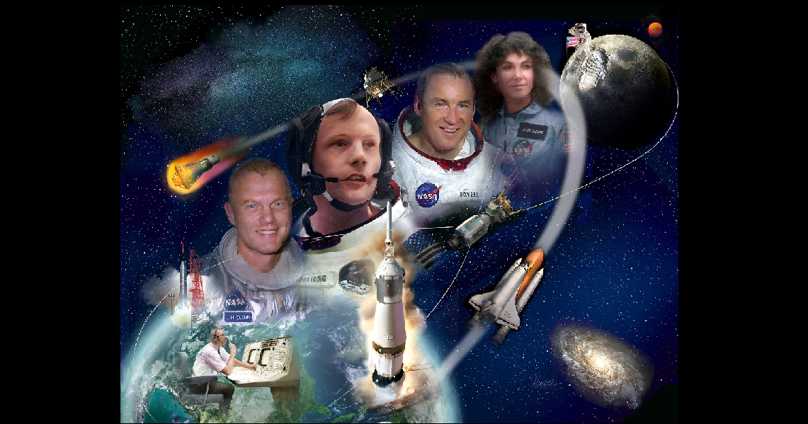 Artist unveils rendering of astronaut painting for the rotunda of the ...