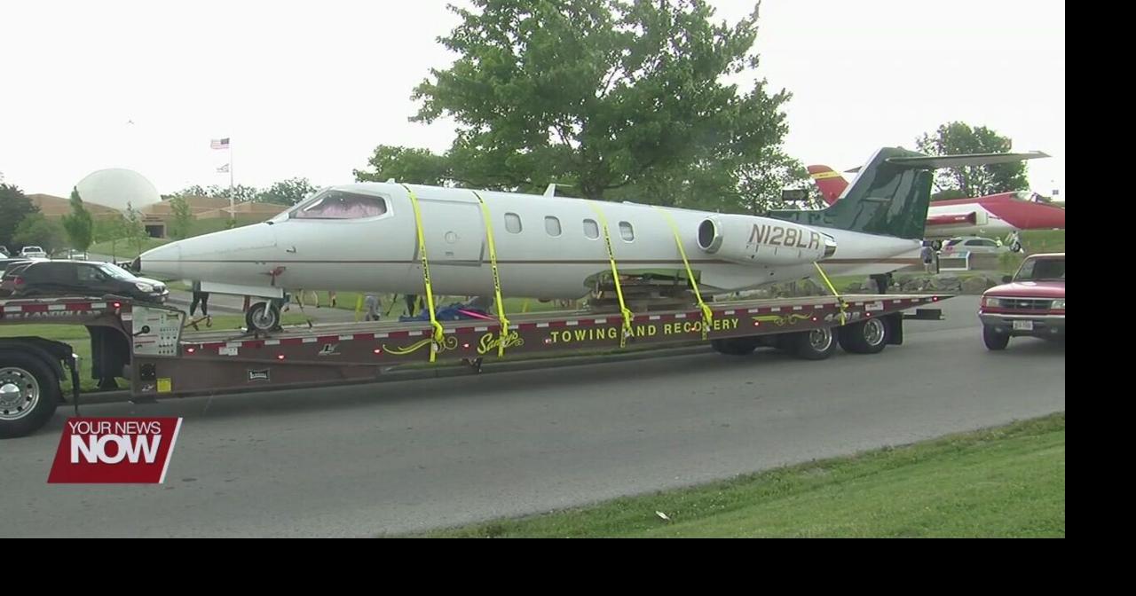 Armstrong's Learjet 28 makes its trip to the Armstrong Air and Space ...