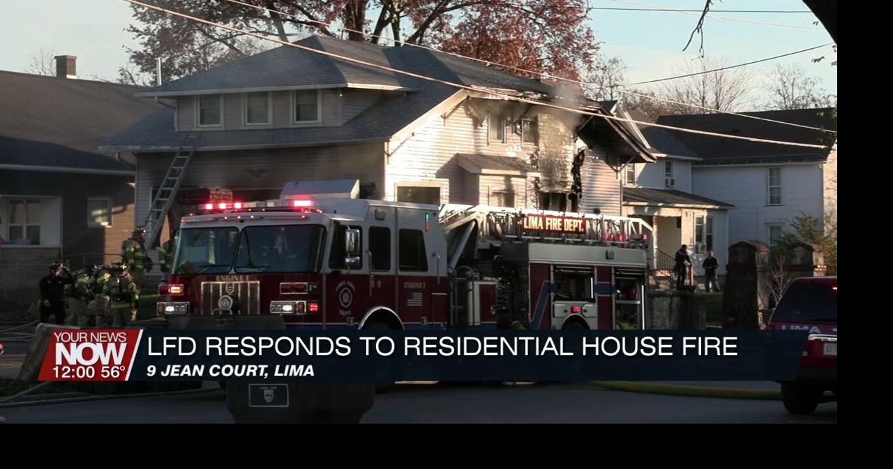 Lima Fire Department battles a residential house fire on Jean Court ...