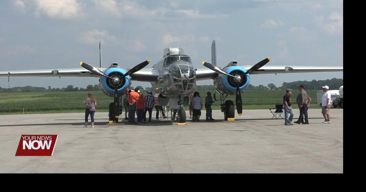 Visitors explore real bomber planes used in World War II at Allen ...