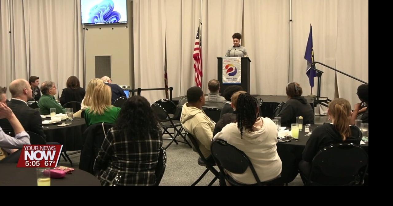Students competing in 4-Way Test Essay Contest present their work to ...