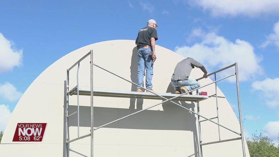 Free-standing Neil Armstrong mural being erected in Wapakoneta | News ...