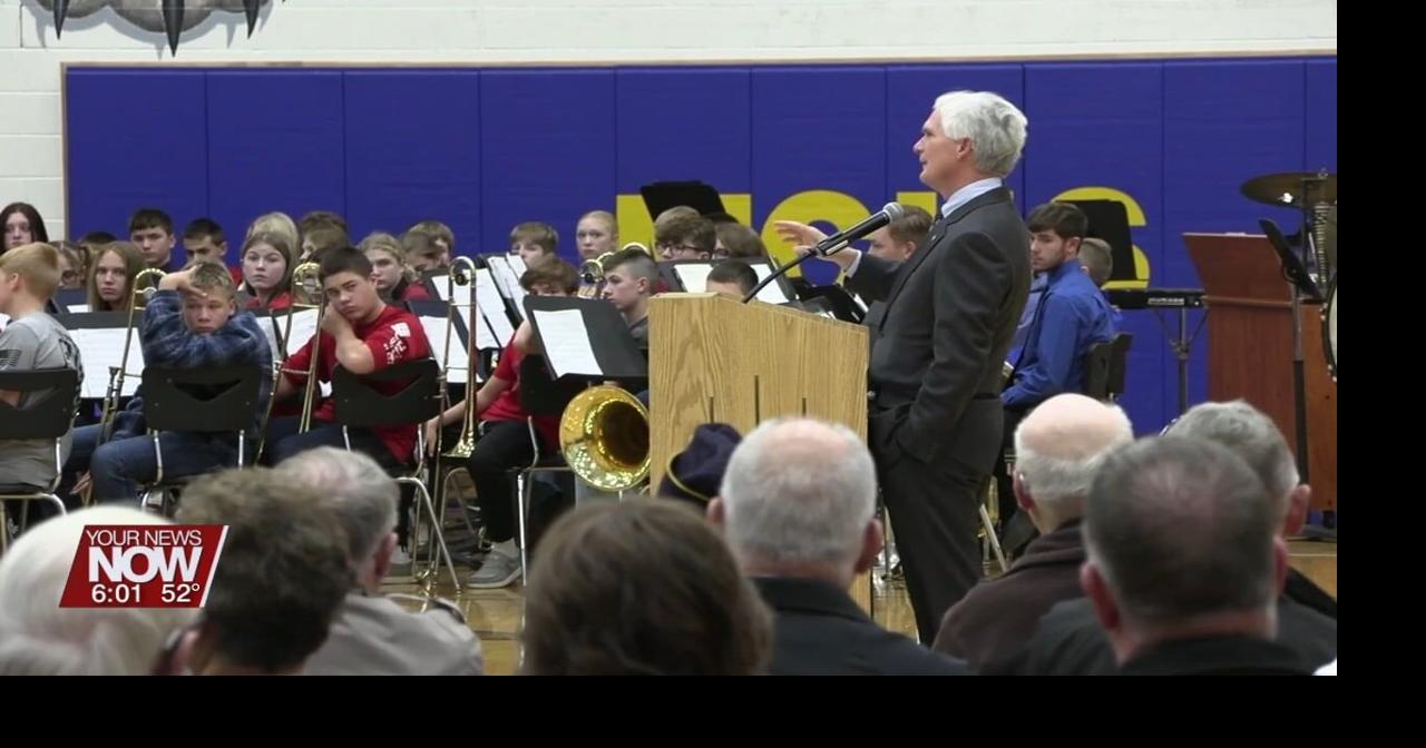 Congressman Bob Latta speaks at Veterans Day event at Miller City New ...