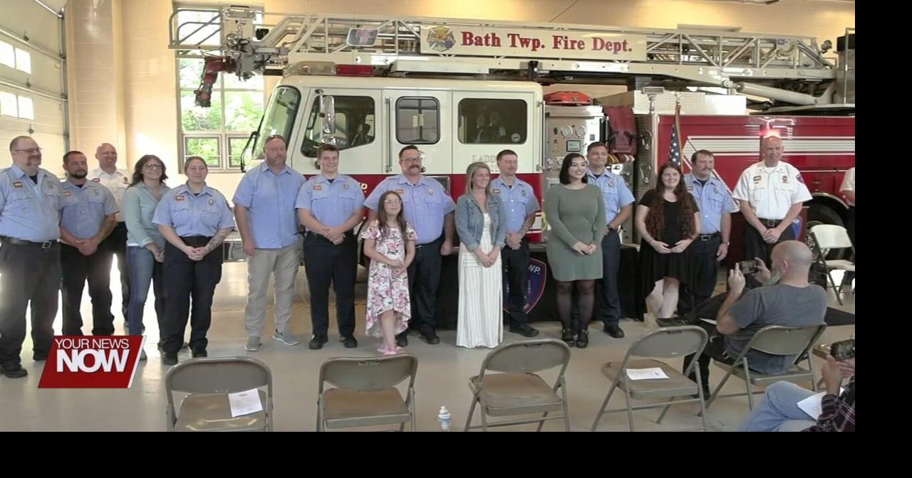 Bath Township Fire Chief, Joe Kitchen, swears in Brock Yingling as ...