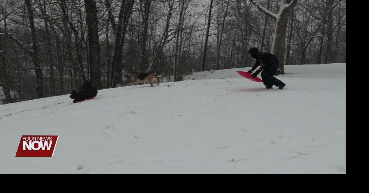 Area kids break out the sleds for some winter fun at Faurot Park | News ...