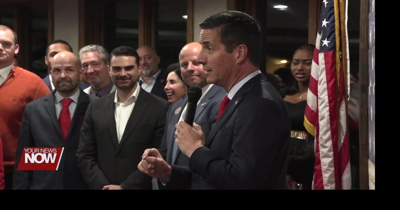 Bernie Moreno joined by Ben Shapiro at Putnam County Republicans annual ...