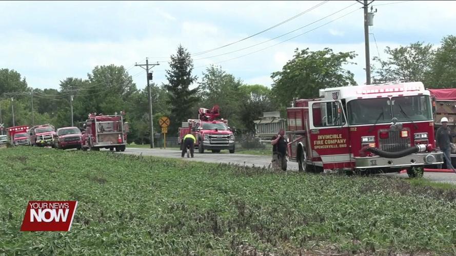 Multiple departments called in to battle a 3-alarm barn fire on Grubb ...