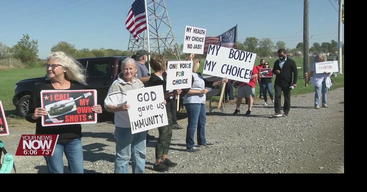 Lima General Dynamics workers hold rally against vaccine mandate ...