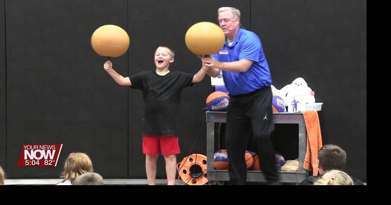 Jim "Basketball" Jones captivates Maplewood students with stunts and ...