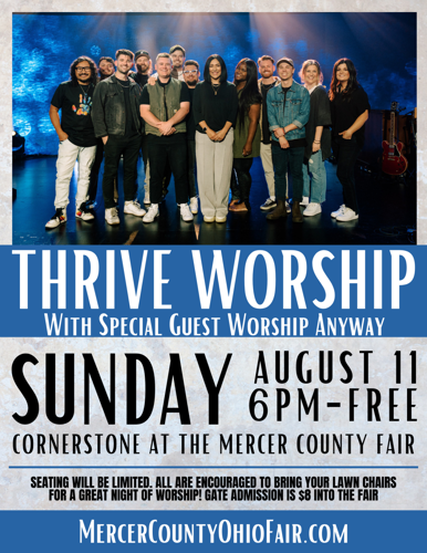 Thrive Worship to headline Mercer County Fair Christian concert with ...