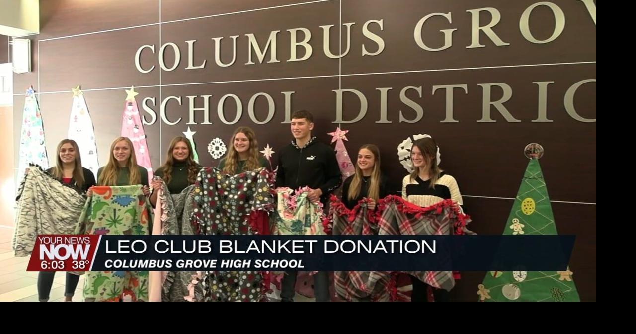 Students in Columbus Grove's Leo Club make blankets and donate them to ...