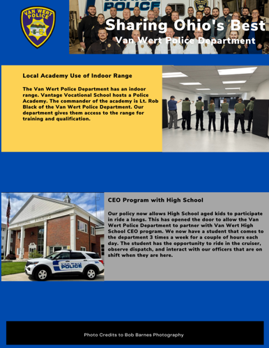 The Van Wert Police Department named the February 2023 Agency of the ...
