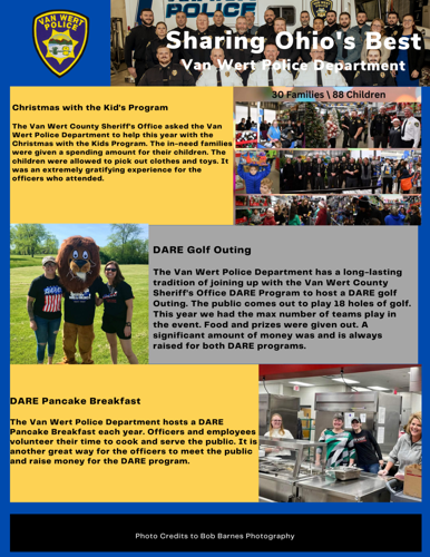 The Van Wert Police Department named the February 2023 Agency of the ...