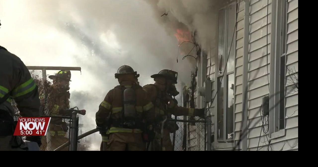 House fire on E. Elm causes extensive damage and injures a firefighter ...
