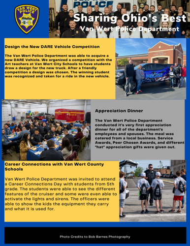 The Van Wert Police Department named the February 2023 Agency of the ...