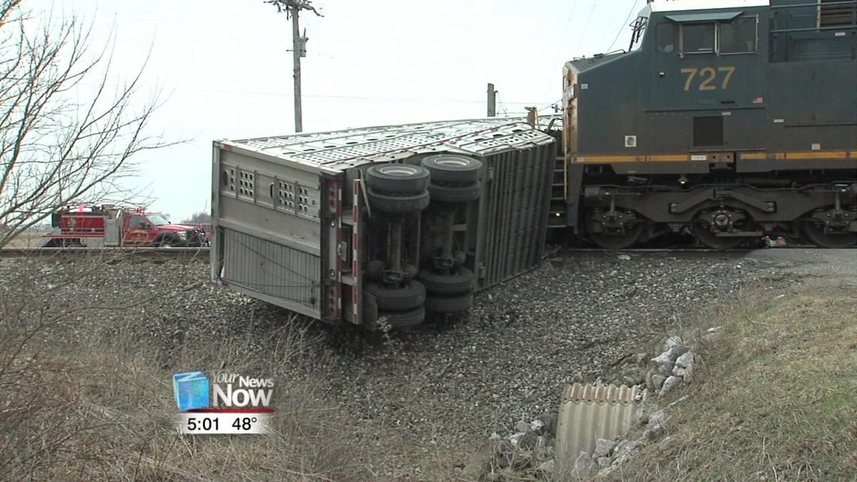 Semi hauling livestock gets stuck on tracks and hit by train | News ...